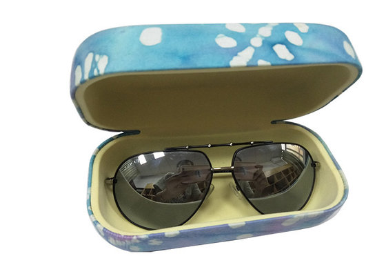 Classical Blue Fabric Custom Sunglass Case For Women And Girl supplier