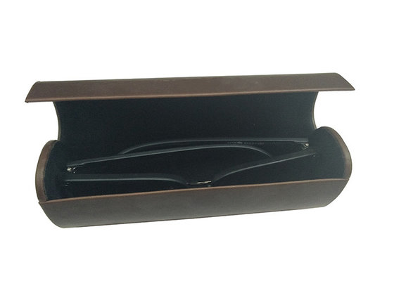 Custom leather handmad Brown Eye Glasses Case with Optical frames supplier