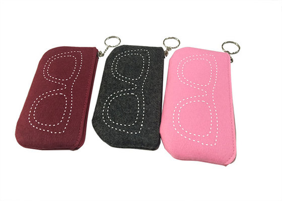 Eco-friendly Felt Customized Eyeglass Pouch Case Easy To Carry supplier