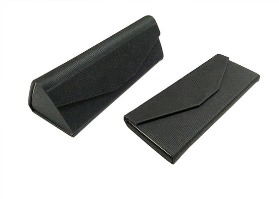 Triangular PVC Leather Foldable Sunglasses Storage Case Eyewear Case Box supplier