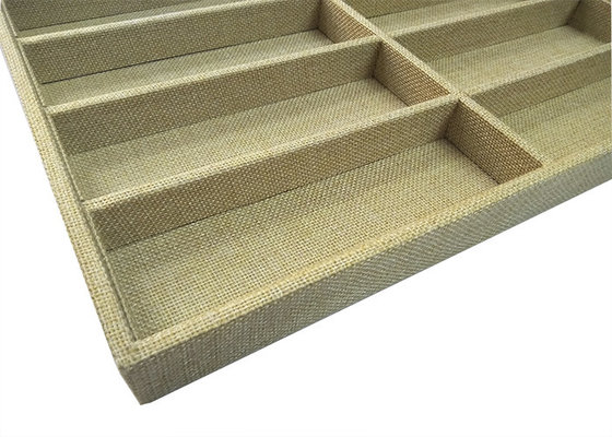 Eco-friendly Linen Sunglasses Display Tray / Eyeglasses Storage Case supplier