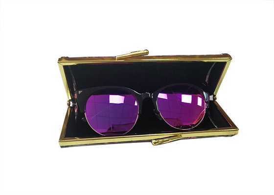 Fashionable Vinatge Leather Matel Hard Sunglasses Cases Bag For Women supplier