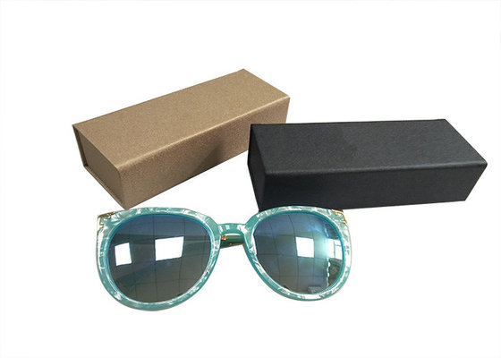 Hot Selling High Quality PVC Leather Tetragon Foldable Eyewear Case Box supplier