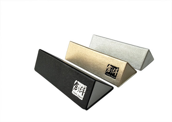 PVC Leather Foldable Triangular Sunglasses Case Eyewear Case Packaging Box supplier