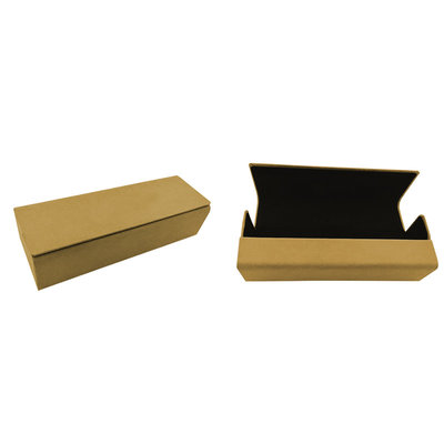 Handmade Rectangular Recycle Kraft Paper Hard Eyeglass Case Eyewear Case Box supplier