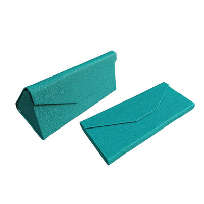 Blue Magnet Closure Folding Triangle Eyeglasses Case Sunglasses Packaging Box supplier