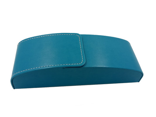 Faux Leather Hard Bodied Eyeglass Case with Magnetic Top Closure Fits Small to Medium Frames supplier