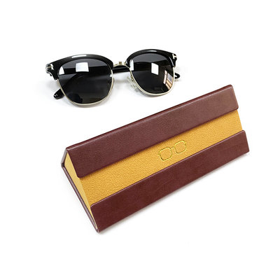 Custom Gold Stamping Folding Sunglasses case portable glasses bag supplier