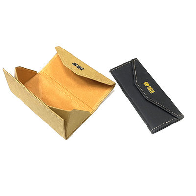 Hard paper kraft brown paper eyeglasses sunglasses spectacle gift packing case supplier