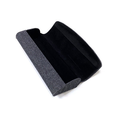 Custom Denim Fabric Surface handmade Flip Cover Hard Glasses Case supplier