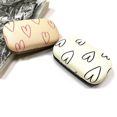New customized print PU lens case portable travel contact len case supplier