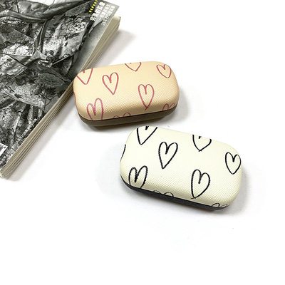 New customized print PU lens case portable travel contact len case supplier