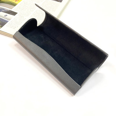 Wholesale branded high quality leather sunglasses case leather sunglasses box soft leather eyeglass bag supplier