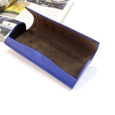 Wholesale branded high quality leather sunglasses case leather sunglasses box soft leather eyeglass bag supplier