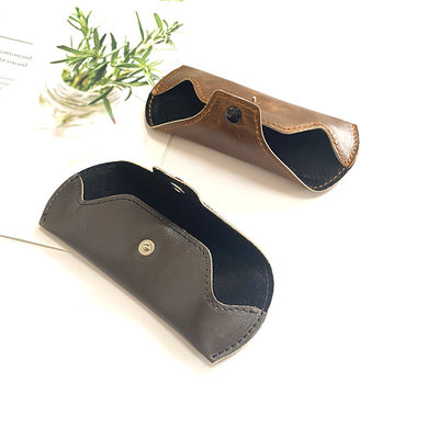 Retro PU optical glassese handmade eyeglasses Optical Case Carrying Eyewear bag Luxury PU Case supplier