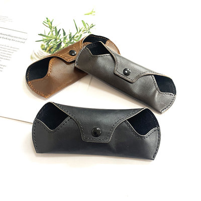 Retro PU optical glassese handmade eyeglasses Optical Case Carrying Eyewear bag Luxury PU Case supplier