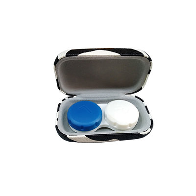 Custom design PU contact lens case portable travel eyeglasses case supplier