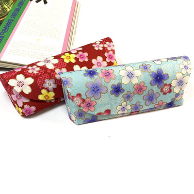Small floral canvas glasses bag, custom sunglasses box supplier