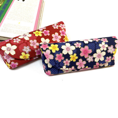 Small floral canvas glasses bag, custom sunglasses box supplier