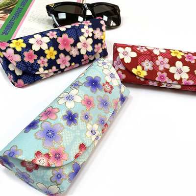 Small floral canvas glasses bag, custom sunglasses box supplier