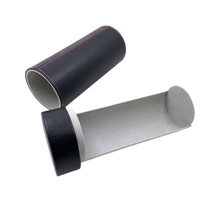 PU cylinder custom glasses case new advanced handmade glasses box supplier