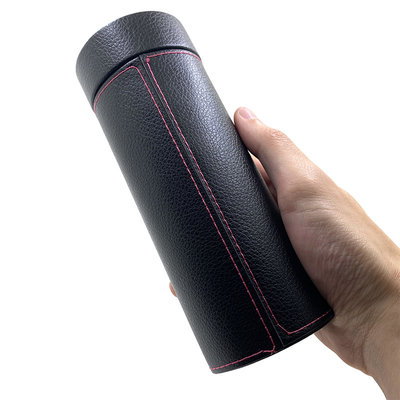 PU cylinder custom glasses case new advanced handmade glasses box supplier