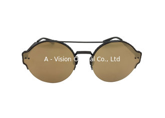 China Big round metro style metal sunglasses Men Women hot selling UV 400 supplier
