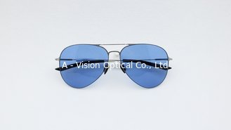 China Men's Sunglasses Metal aviator Eyewear double bridge UV 100 Super light supplier