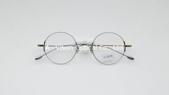 China Pure Titanium Retro Round Optical Eyeglasses Frame Ultralight Eyeglasses supplier