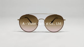China Round Polarized Sunglasses Metal Frame Flat Circle Oversized Glasses for Women supplier