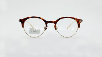 China Chic round Acetate metal Lightweight Frame Anti Eyestrain Headache Blue Light Glasses Filter for Women Men supplier