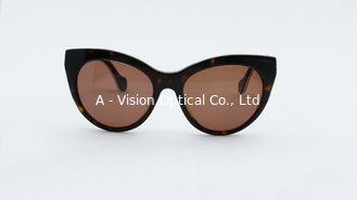 China Retro Cateyes Sunglasses Oversized Eye Shape Acetate combined with metal frame Durable Eyewear UV 400 glasses supplier