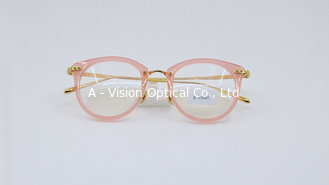 China Fashion retro round Eyeglasses for Ladies Daily Eyewear accetate metal eye care frame new inspired supplier