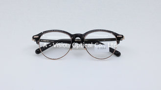 China Trendy Round Women Men Eyeglasses Unisex Eyewear frame acetate metal combination new design 2019 supplier