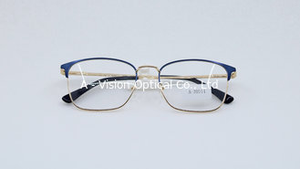 China Mens Business Classic Eyewear Square shape optical frames metal spring hinges Durable high quality supplier