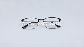 China Retro metal Eyewear Square optical frames with flexible spring hinges new idea design hotsell supplier