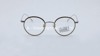 China Two tone eyeglasses metal full rim optical frames fashion style for ladies and gentlemen 2019 supplier