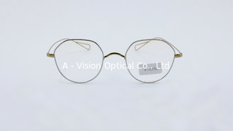 China Two tone gold silver optical frame light weight metal eyeglasses fashion clear lens for Women supplier