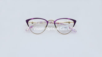 China Fashion Designer Cat Eye Reading Glasses Spring Hinge Glasses for Readers Women metal structure clear lens glasses supplier