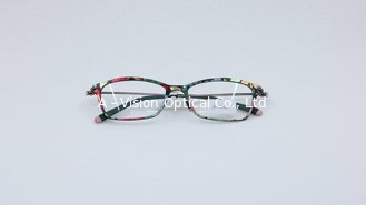 China Women's Reading glasses frame pure titanium eyeglass for girls fashion paper transfer design new in 2019 supplier