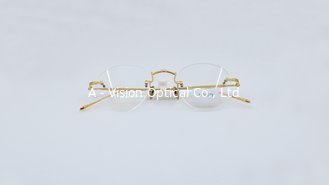 China Ultralight titanium Rimless reading glasses men women's Eyewear super light Sun Readers glassses supplier