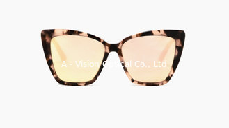 China Oversized Cat Eye retro Sunglasses for Women Girls Ladies Vintage Eyewear UV 400 protection Handmade acetate supplier
