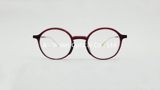 China Pure Titanium small Round Prescription Eyeglasses retro style Frame 45-21-145 Clear Demo Lens eyes protection supplier