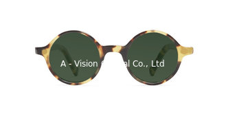 China Vintage Round Sunglasses Women Polarized Lens Adjustable Acetate Retro Brand Designer Sunglasses for Women Men supplier