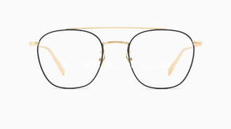 China Aviator Rectangular Eyeglasses Frame Modern Creative Designer Frame Untralight Pure Titanium Eyewear anti-blue eyeglass supplier