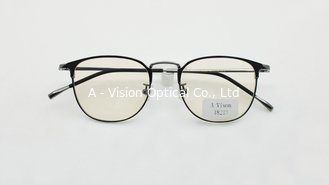 China Women's Men's Metal Browline Eye Glasses with Clear Lens Stainless Steel Optical Frame Fashion outdoor reading glasses supplier