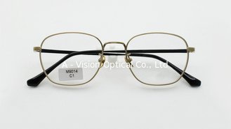 China Non Prescription Glasses Frame Titanium Optical Eyeglasses for Men/Women with Groves Lined Creative Designer Eyewear supplier