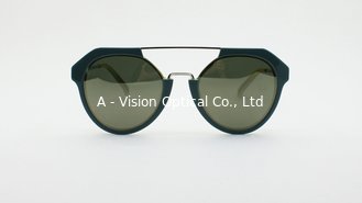 China Womens Mens Fashion Oversized Sunglass Vintage Cut-Out Flash Mirror Lens Handmade Acetate Eyeglasses with Double Bridge supplier