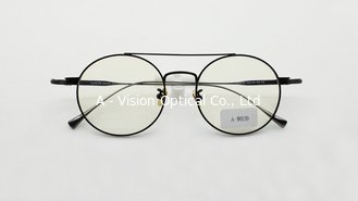 China Retro Round Double Bridge Optical Frame High-end Pure Titanium Eyeglasses with clear lenses Anti blue Reading Glassses supplier