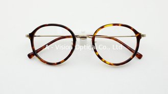 China Mens Womens Designer Full-rim Premium Prestigious Eyeglasses Eyeglass Frame Round Shape Acetate Frame Fashion Designer supplier
